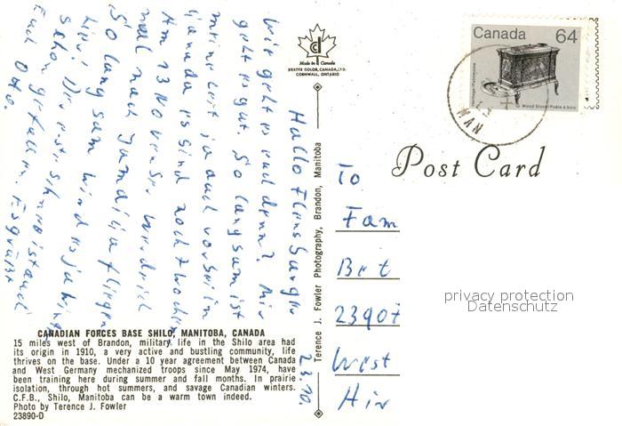 Manitoba Fliegeraufnahme Canadian Forces Base Shilo Manitoba Nr ...