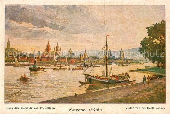 AK / Ansichtskarte Mayence_Mainz Nach Gemaelde von Ph. Zeltner ...