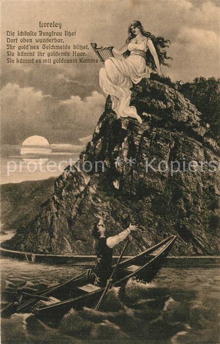 AK / Ansichtskarte Loreley_Lorelei Gedicht Loreley_Lorelei Nr. kq44820 ...
