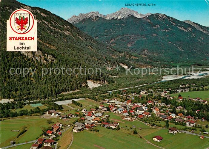 Ak Ansichtskarte Stanzach Tirol Fliegeraufnahme Lechtal Stanzach