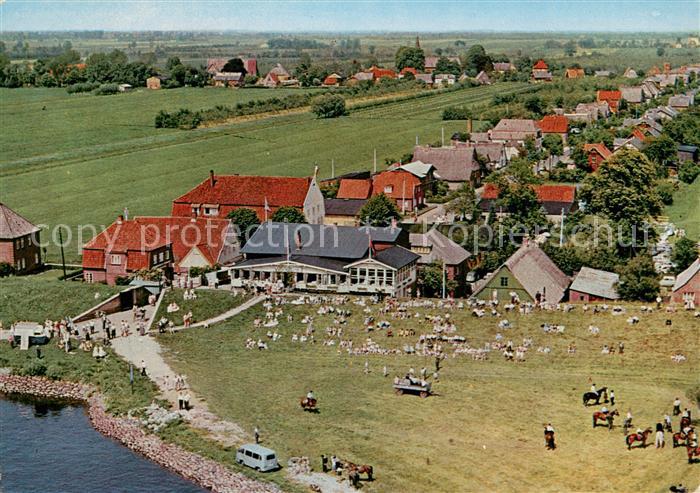 AK / Ansichtskarte Kollmar_Holstein Faehrhaus Kollmar Fliegeraufnahme ...