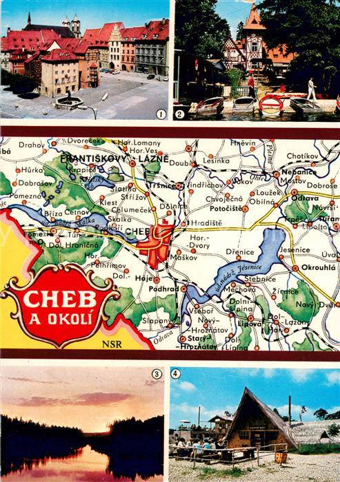 AK / Ansichtskarte Cheb_Eger Cheb a Okoli Landkarte Strassenkarte Nr ...