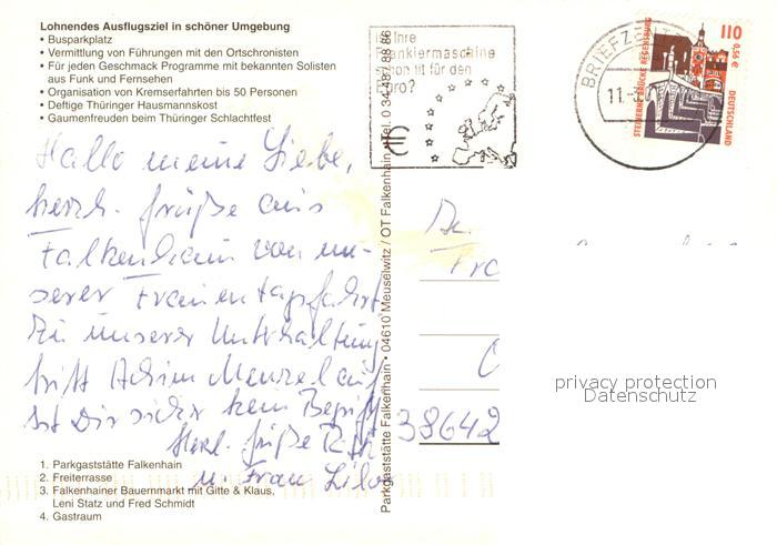 AK / Ansichtskarte Falkenhain_Altenberg_Erzgebirge Parkgaststaette ...