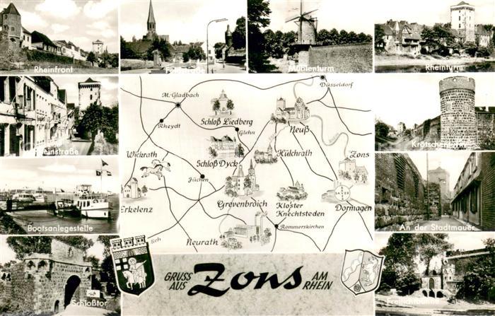 AK / Ansichtskarte Zons Teilansichten Sehenswuerdigkeiten der Stadt ...
