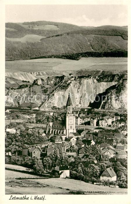 AK / Ansichtskarte Letmathe_Oestrich Teilansicht m. Steinbruch Letmathe ...