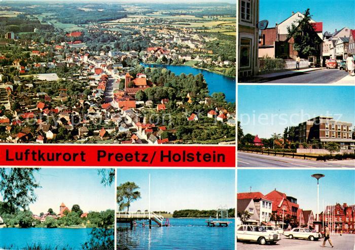AK / Ansichtskarte Preetz_Holstein Luftbild Motive Innenstadt Partie am ...