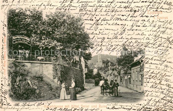 AK / Ansichtskarte Eppstein_Taunus Hauptstrasse mit Hotel Seiler und ...