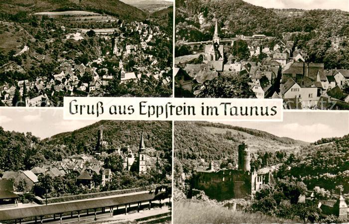 AK / Ansichtskarte Eppstein_Taunus Fliegeraufnahme Panorama Schloss ...