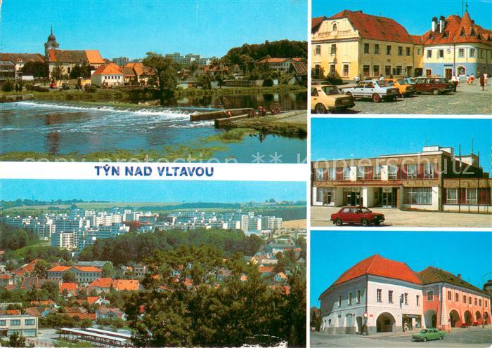 AK / Ansichtskarte Tyn_nad_Vltavou_CZ Mesto a letovisko na rece Vitave ...