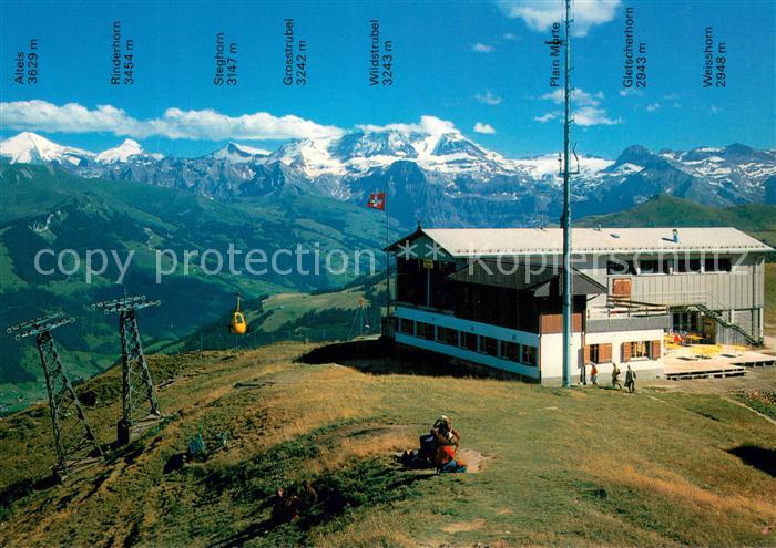 AK / Ansichtskarte Rinderberg Gondelbahn Zweisimmen Bergstation u