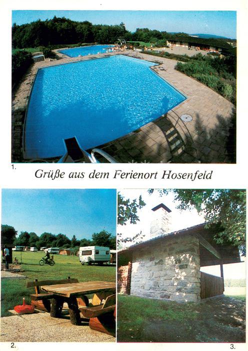 AK / Ansichtskarte Hosenfeld Feriendorf Hosenfeld Freibad Campingplatz ...