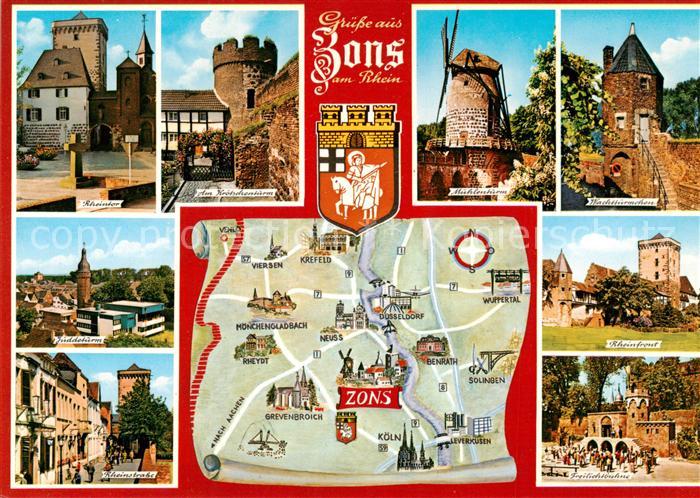 AK / Ansichtskarte 73813769 Zons Rheintor Tuerme Freilichtbuehne ...