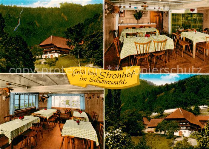 Ak Ansichtskarte Strohbach Gasthaus Pension Zum Strohhof Gastraeume