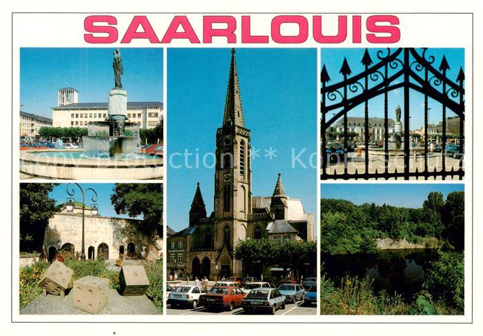 AK / Ansichtskarte Saarlouis_Saarlautern Grosser Markt mit ...