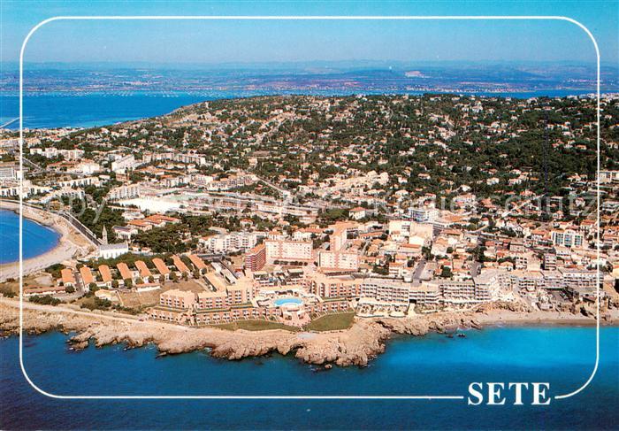 AK / Ansichtskarte Sete_Cette_34 Vue aerienne de la Corniche Bassin de ...