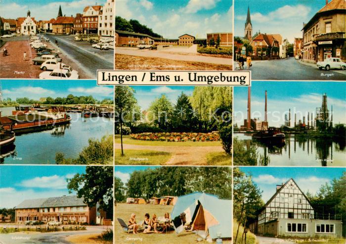 AK / Ansichtskarte Lingen_Ems Markt Ems Waldhotel Windhorst Haus ...