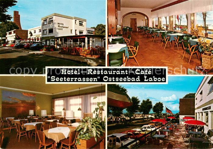 AK / Ansichtskarte Laboe Hotel Restaurant Cafe Seeterrassen Gastraeume ...