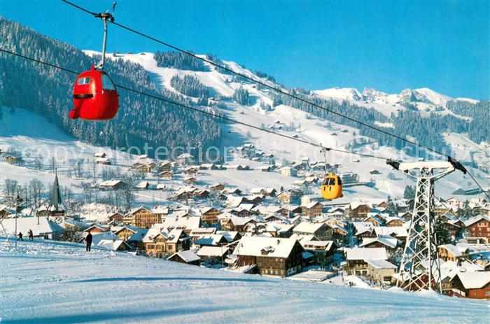 AK / Ansichtskarte Seilbahn_Cable Car_Telepherique Zweisimmen ...
