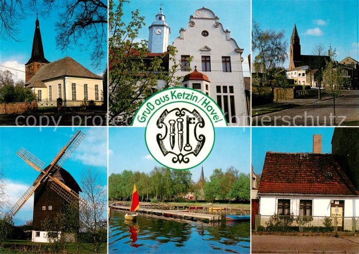 AK / Ansichtskarte 73858452 Ketzin Ev Kirche Rathaus Kath Kirche ...