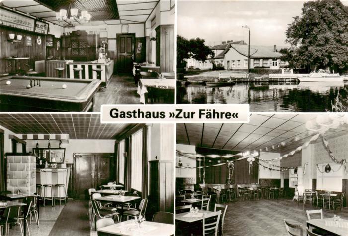 Ak Ansichtskarte 73873666 Burgwall Gasthaus Zur Faehre Bootsanleger
