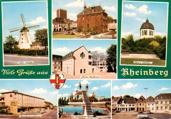 AK / Ansichtskarte 73890098 Rheinberg Alte Muehle Altes Rathaus Neues ...