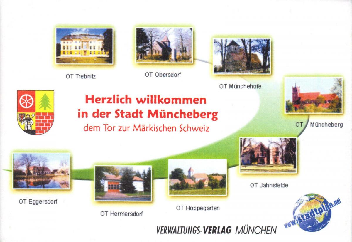 Stadtplan Stadt Müncheberg und Ortsteile, 2003 Nr. 385090239221 ...