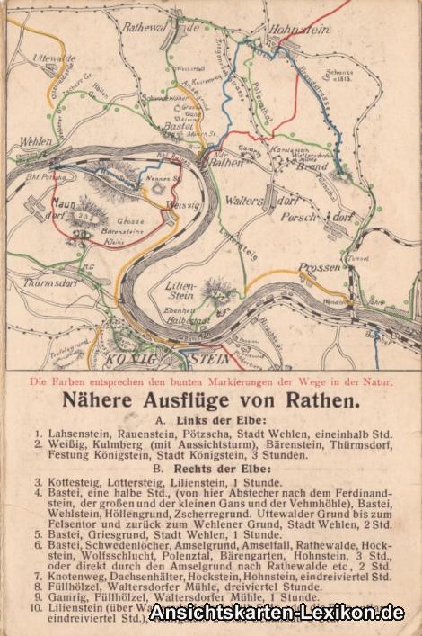 Rathen Mehrteilig mit Wanderkarte Nr. 12912 - oldthing Ansichtskarten ...