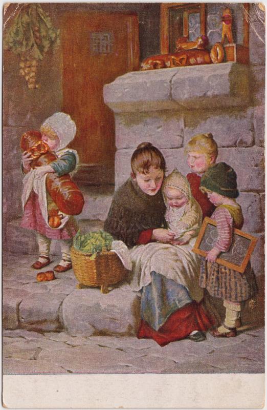 Ansichtskarte Bild: "Unser täglich Brot gib uns heute" Kinder und ...
