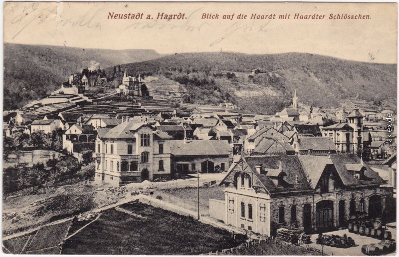 Haardt-Neustadt (Weinstraße) Blick auf die Haardt mit Haardter ...