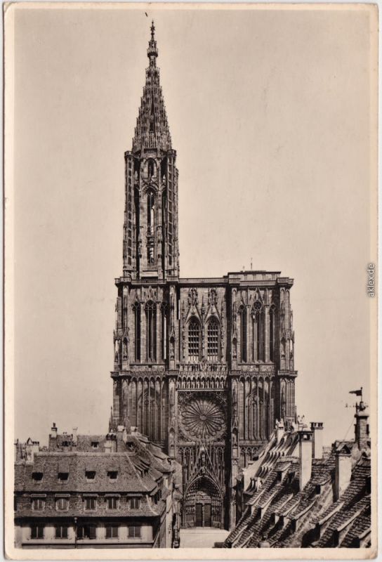 Straßburg Strasbourg Münster, Straße (Westfassade) Ansichtskarte 1932 ...