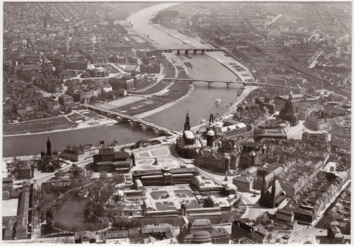 Dresden Luftbild von Oben, Altstadt und Neustadt... | oldhting.de