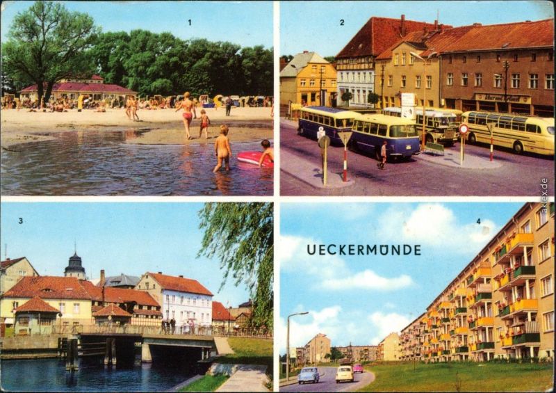 Ueckermünde Haffbad, Hafen, Neubauten, Karl-Marx-Platz g1973 Nr. 85099 ...