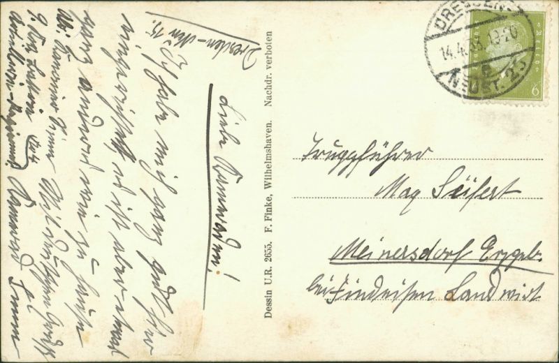 Scherzkarte Ein Schelm wer Böses dabei denkt - Soldat und Frau im Wald ...