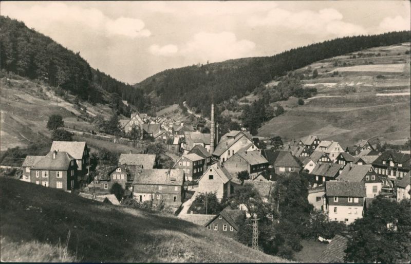 Fehrenbach Panorama-Ansicht Blick auf Wohnhäuser DDR Postkarte 1964 Nr ...