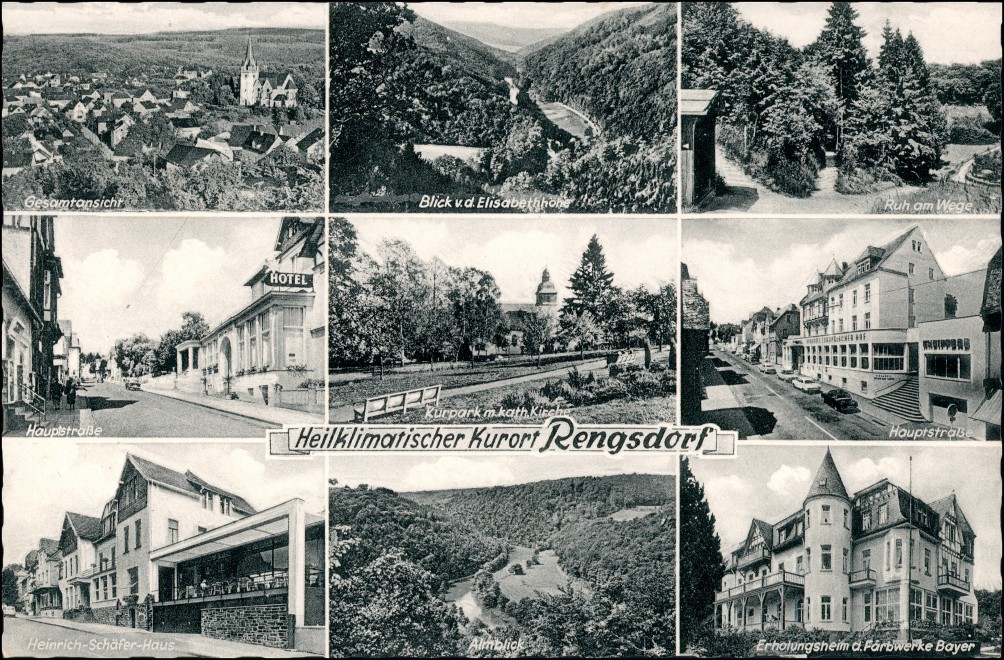 Rengsdorf 9 Foto Ansichten MB Karte.. | Ansichtskarten günstig