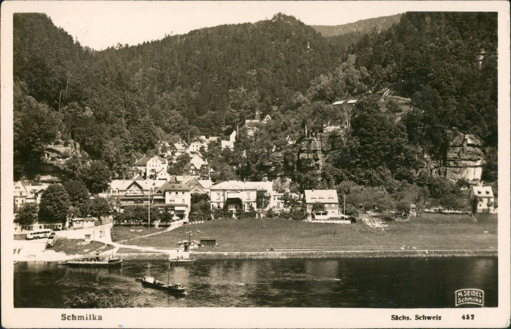 Ansichtskarte Schmilka Stadt Fähre M. Seidel Schmilka 1936 Nr. 185223 ...