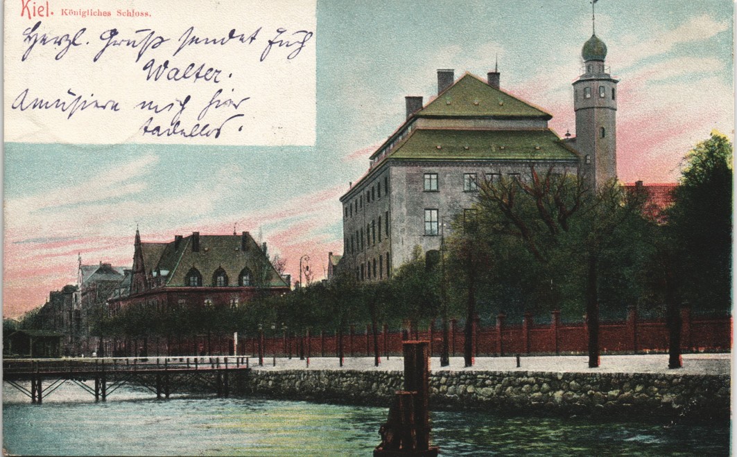 Kiel Königliches Schloß Schloss Ansicht (Castle Postcard) 1904 Nr ...