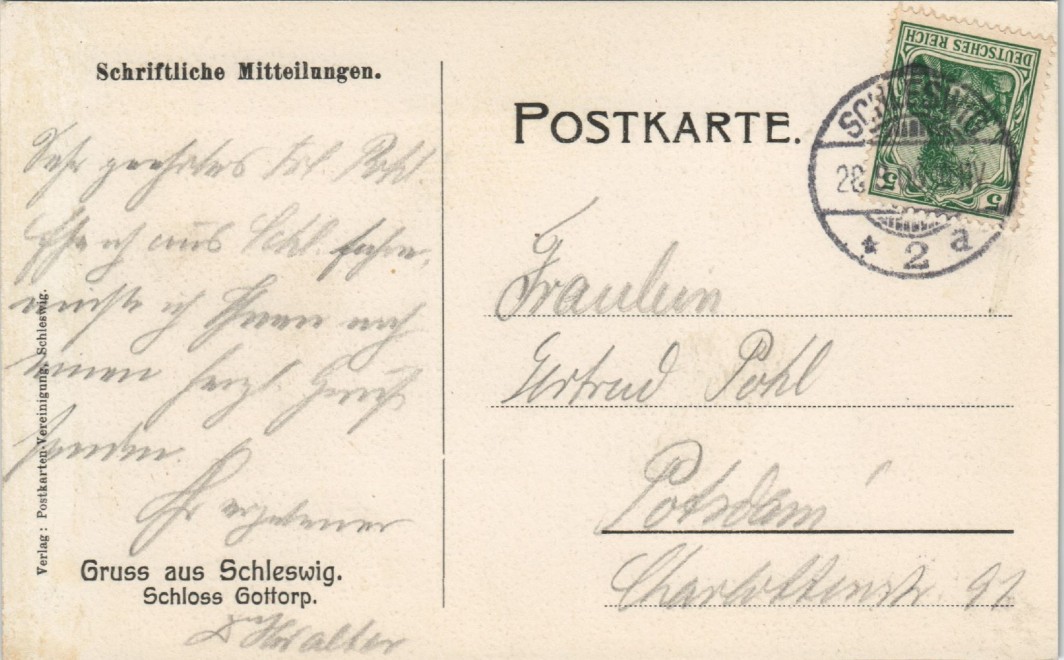 Ansichtskarte Schleswig (Sleswig/Slesvig) Schloss Gottorp - Seeseite ...