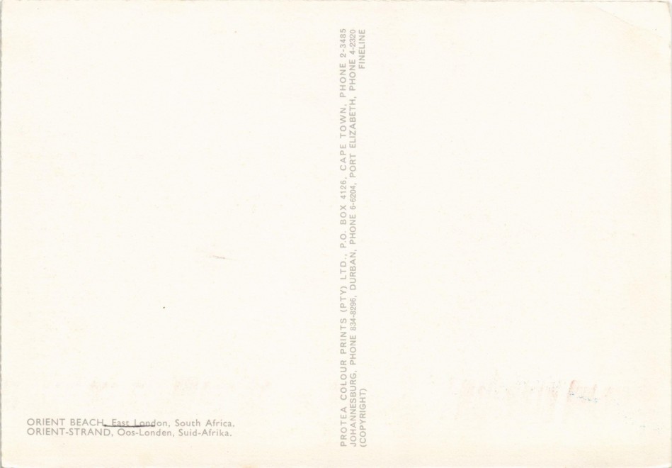 Postcard East London Oos-Londen Strand Orient Beach, Südafrika AK 1975 ...