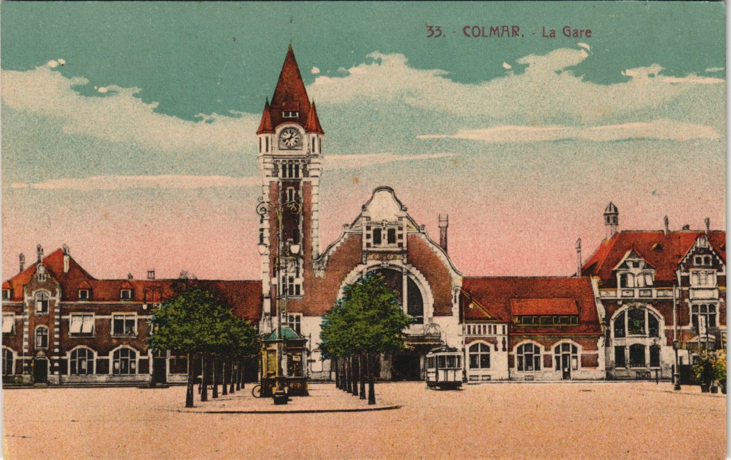 CPA Kolmar Colmar La Gare/Bahnhof, Kiosk 1919 Nr. 234516 - oldthing ...