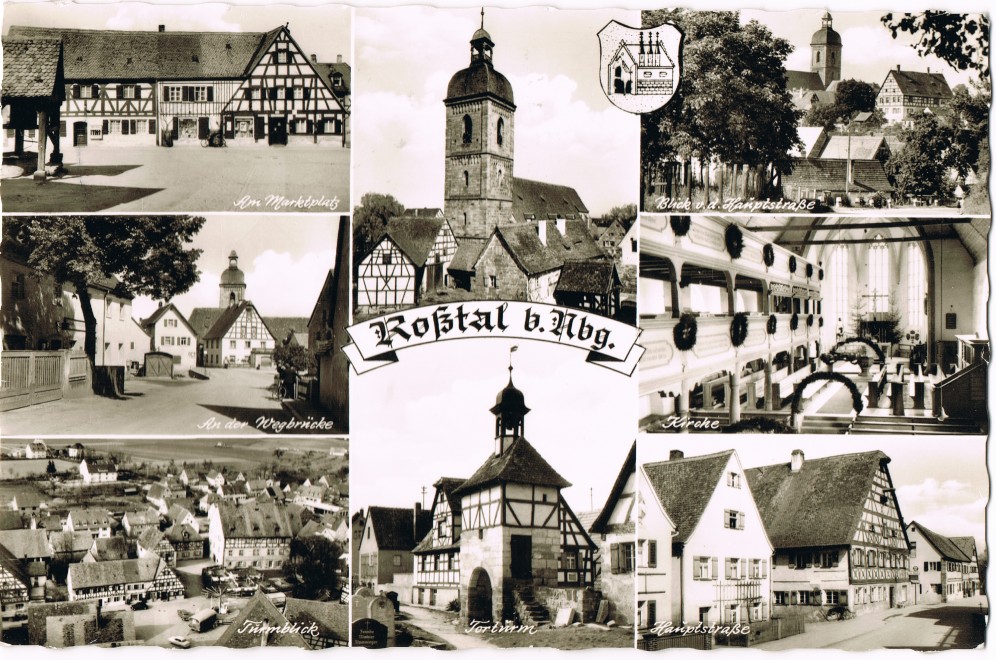 Ansichtskarte Roßtal Mehrbild-AK mit Ortsansichten 1969 Nr. 238883 ...