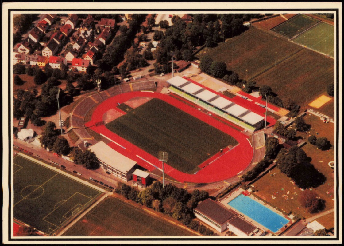 Ulm a. d. Donau Luftaufnahme Fussball Stadion Stadium Donaustadio