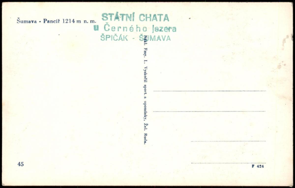 Markt Eisenstein Železná Ruda Černé jezero - Statni Chata 1940 Nr ...