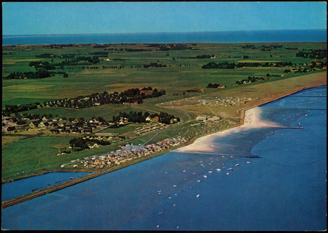 Ansichtskarte Burhave-Butjadingen Luftaufnahme Luftbild Strand ...