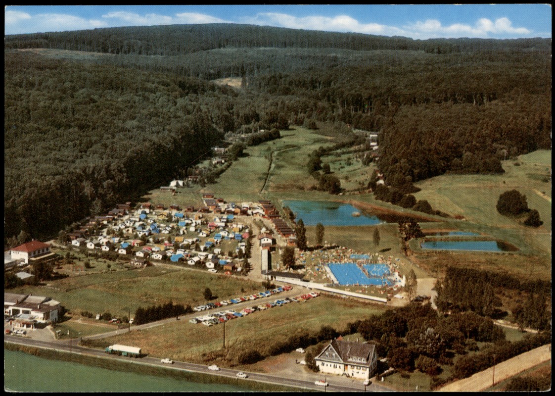 Herschbach Luftbild Luftaufnahme mit Freibad Schwimmbad Campingplatz ...