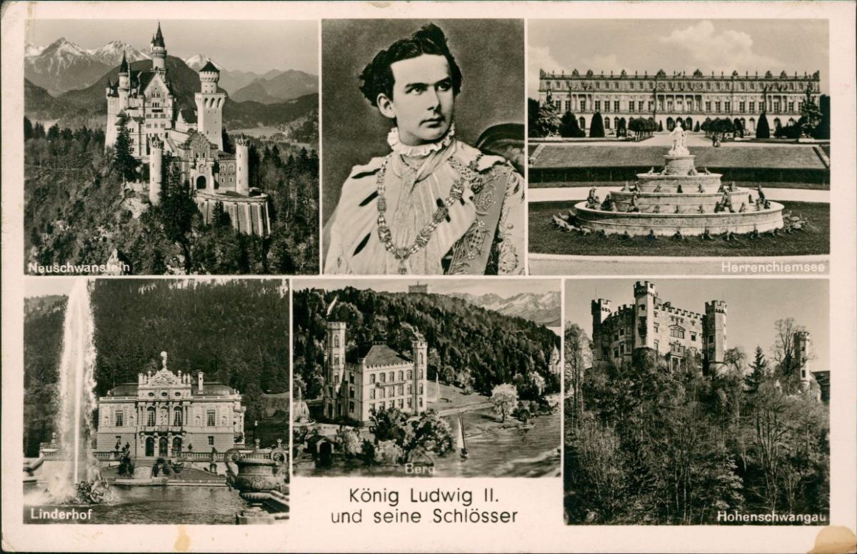 MB König Ludwig II. und seine Schlösser 1956 gel. an Prinz Pierre ...