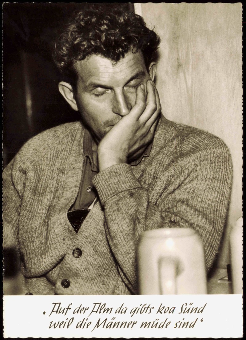 Egern-Rottach-Egern Berggasthaus BÄCKERALM (müde Männer, Alm koa Sünd ...